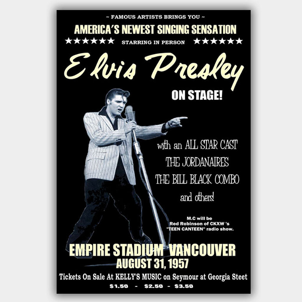 Elvis 1957 Concert Poster Shop Elvis Presley Posters